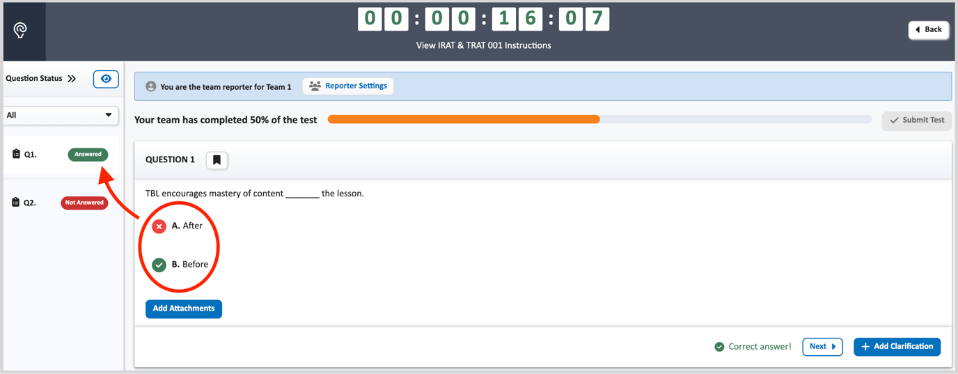 How to take an IRAT & TRAT assessment as a student