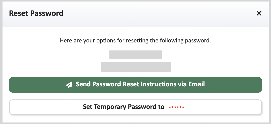 How do I reset a student's password?